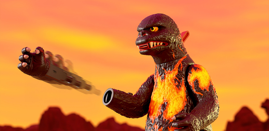 New Super7 Toho ULTIMATES! "Burning" Shogun Godzilla action figure