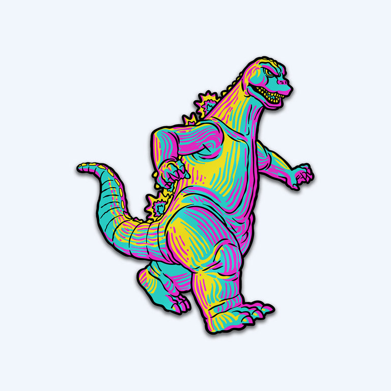 Godzilla Extra Large CMYK AR Pin