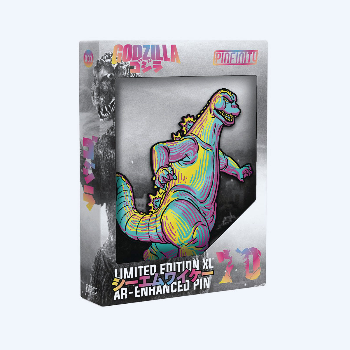 Godzilla Extra Large CMYK AR Pin