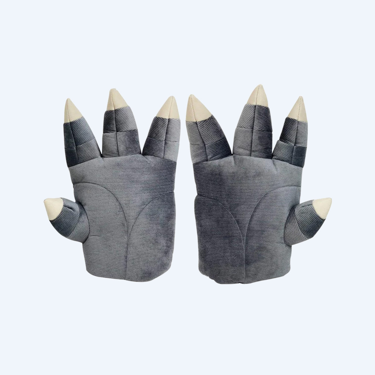 Godzilla Gray Plush Gloves