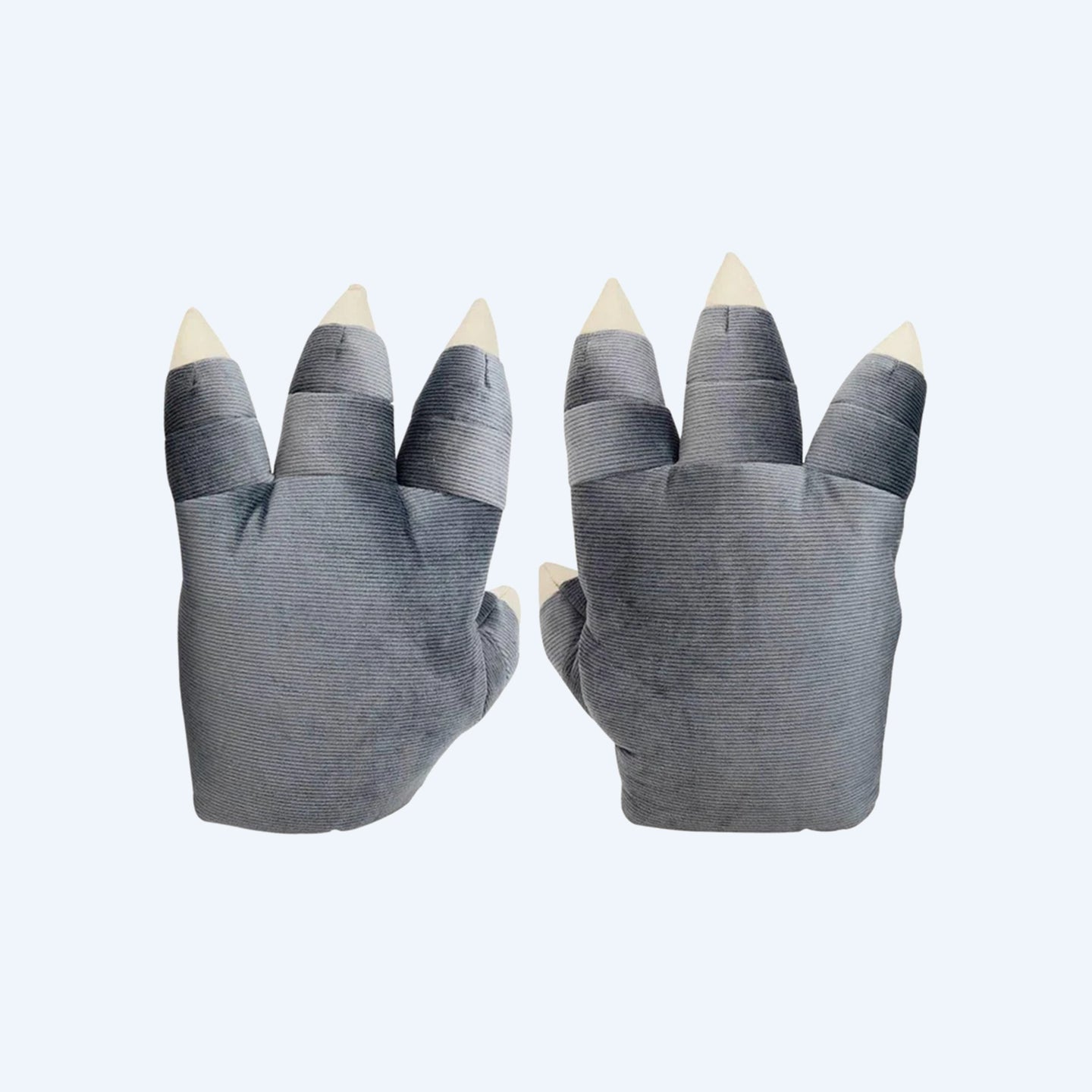 Godzilla Gray Plush Gloves
