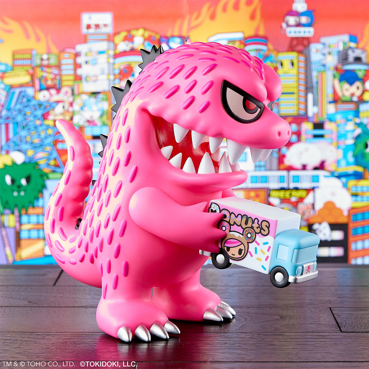 tokidoki x Godzilla Pink Sofubi Figure