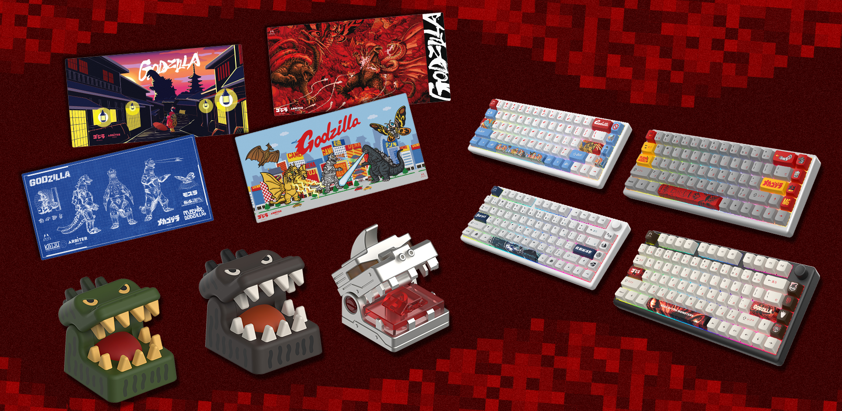 Arbiter Studio x Godzilla Gaming Keyboards & Accessories Drop at the G
