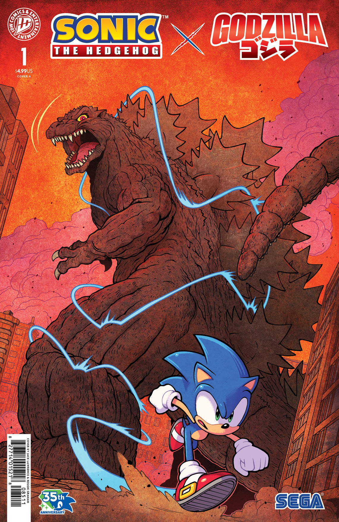 Godzilla Meets Sonic the Hedgehog in Explosive New IDW Comic Crossover
