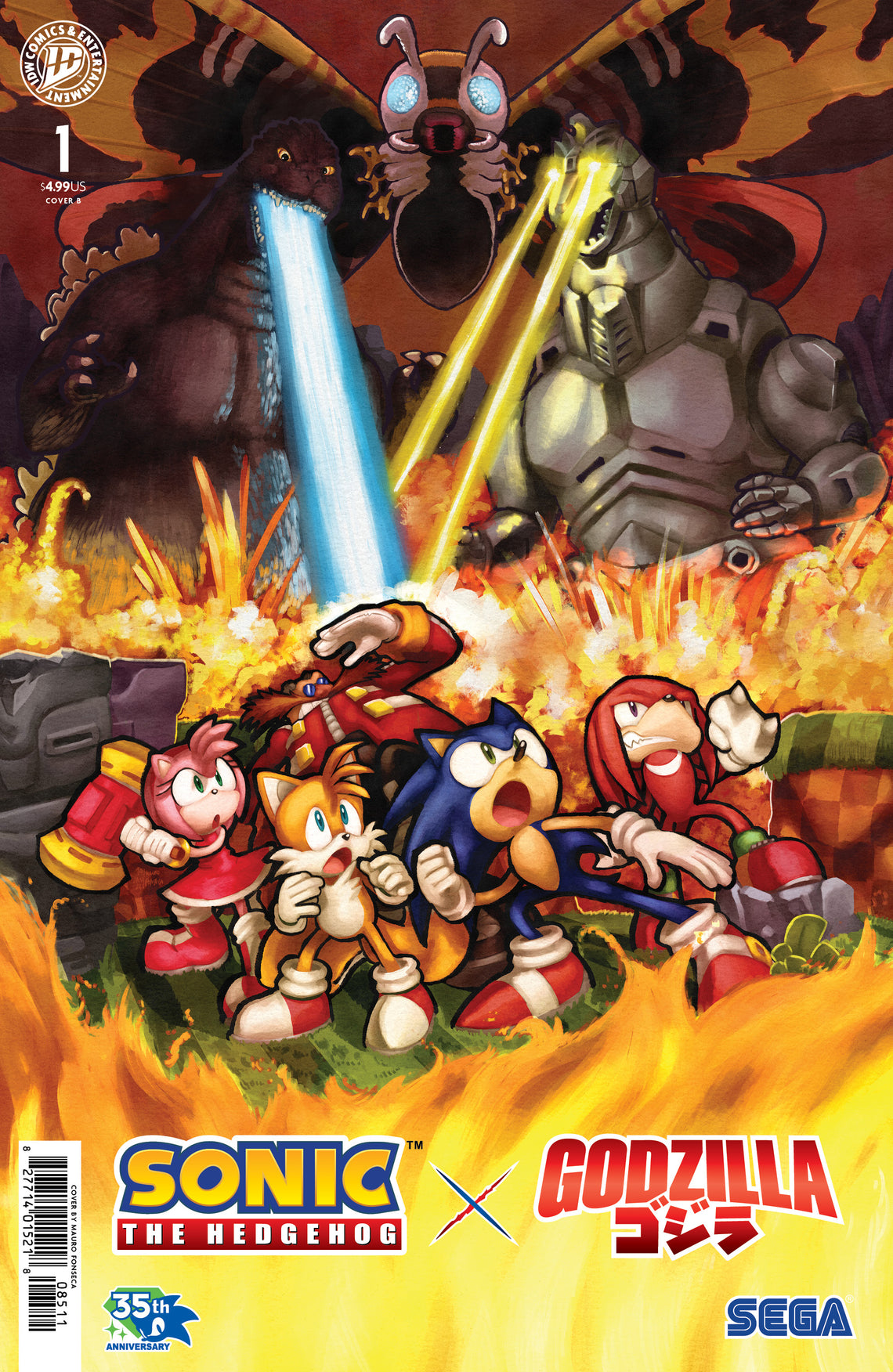Godzilla Meets Sonic the Hedgehog in Explosive New IDW Comic Crossover