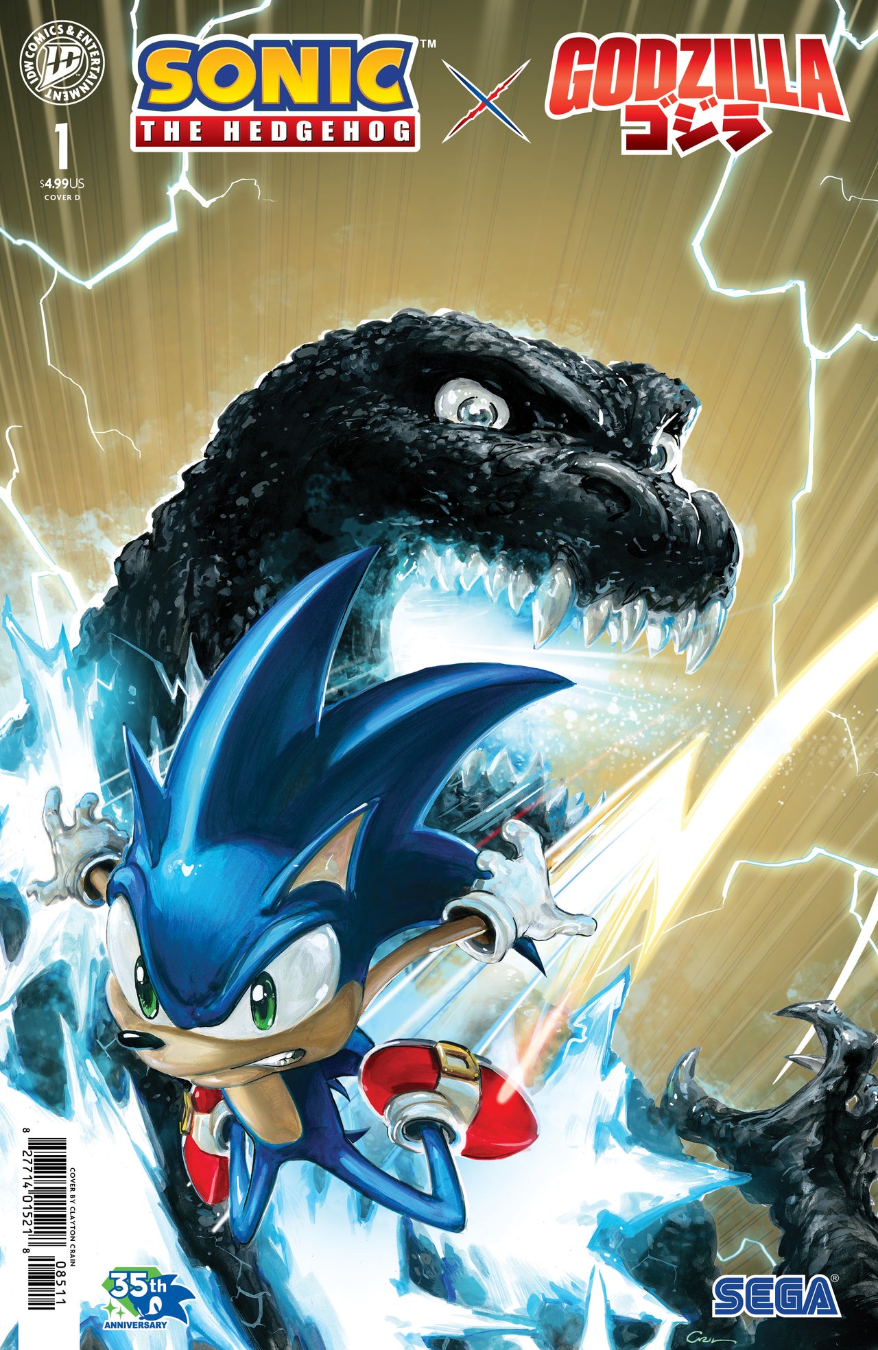 Godzilla Meets Sonic the Hedgehog in Explosive New IDW Comic Crossover