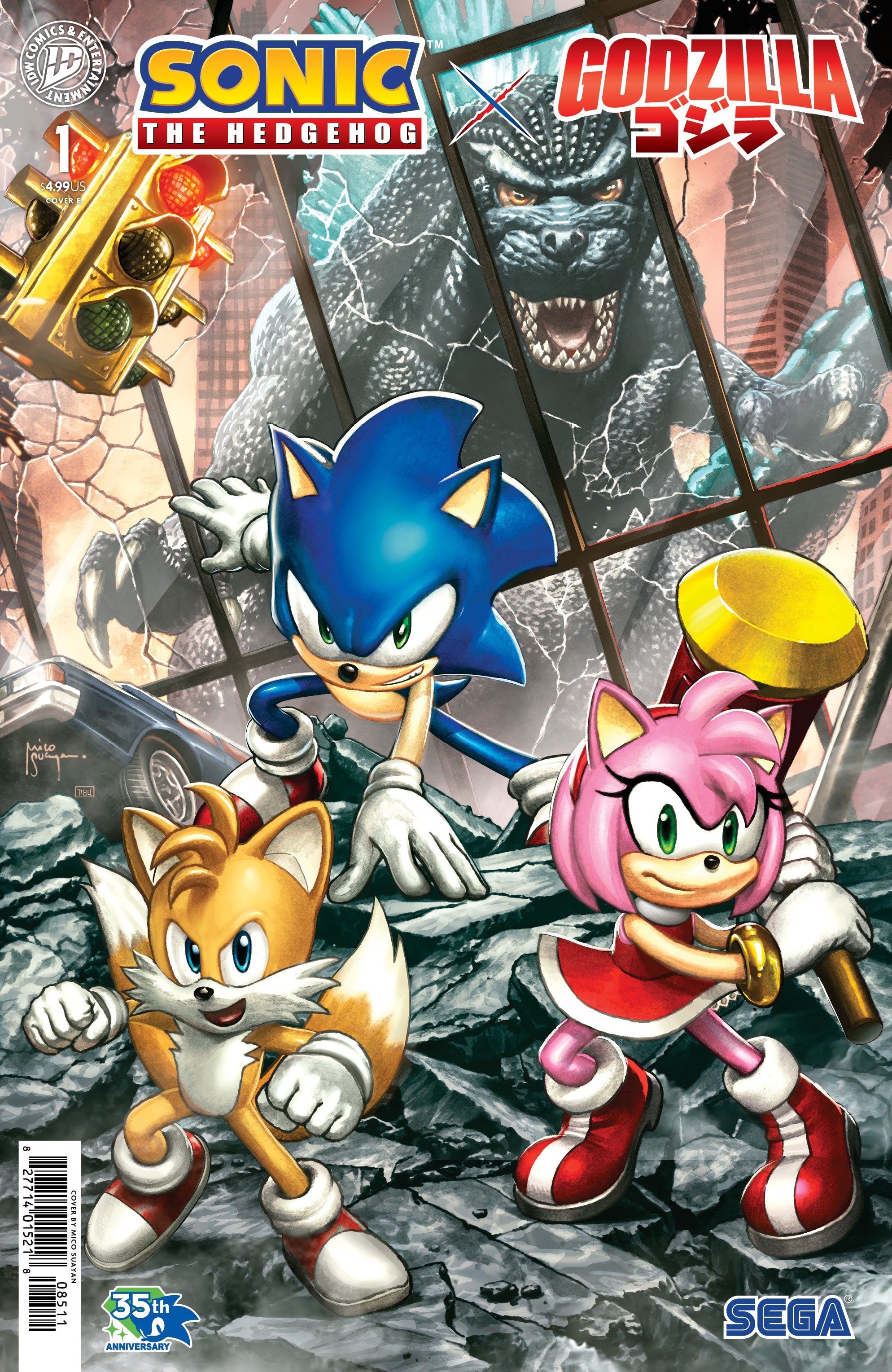 Godzilla Meets Sonic the Hedgehog in Explosive New IDW Comic Crossover