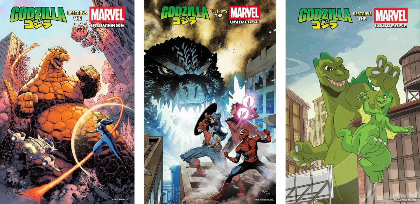 See All Seven 'Godzilla Destroys the Marvel Universe' #1 Variant Cover