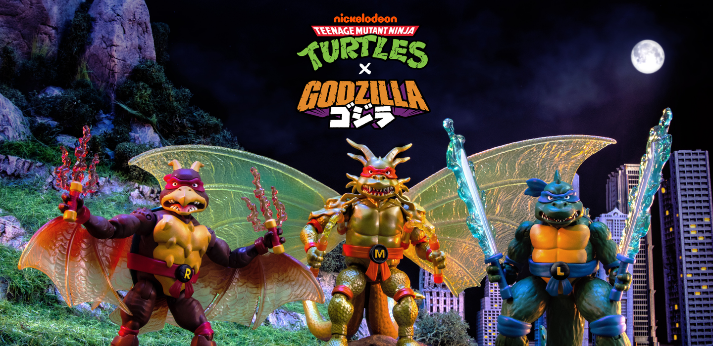 Teenage Mutant Ninja Turtles x Godzilla Action Figures Coming in Octob