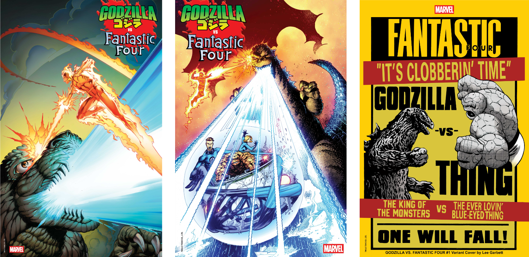 Marvel Comics Reveals New 'Godzilla vs. Fantastic Four #1' Covers and