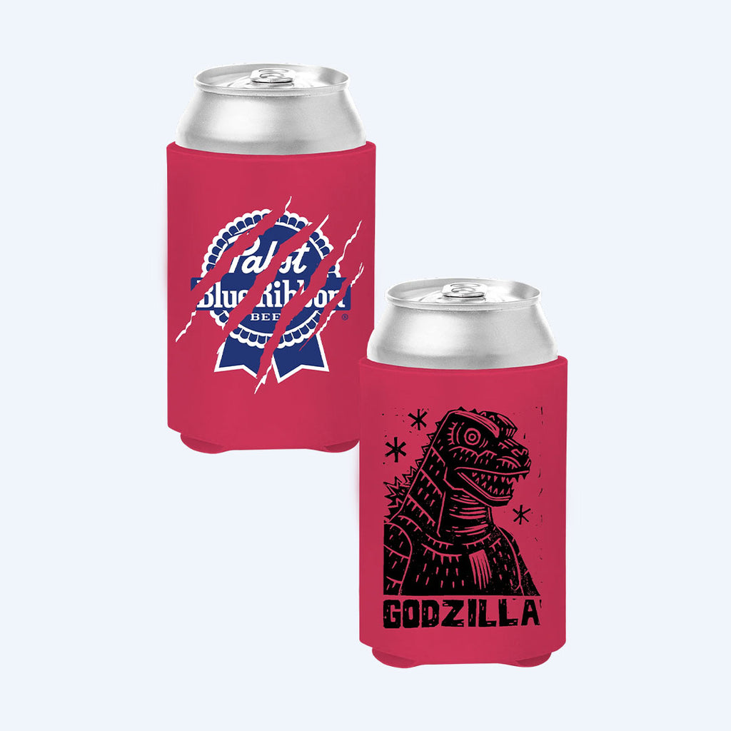 Godzilla x PBR Portrait Koozie