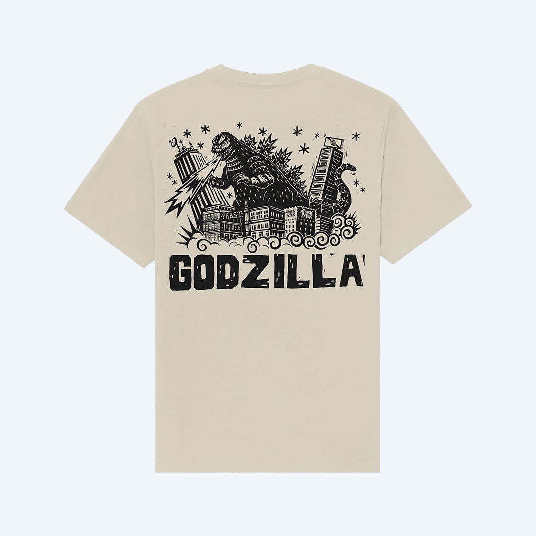 Godzilla x PBR x Attack Peter Natural Tee