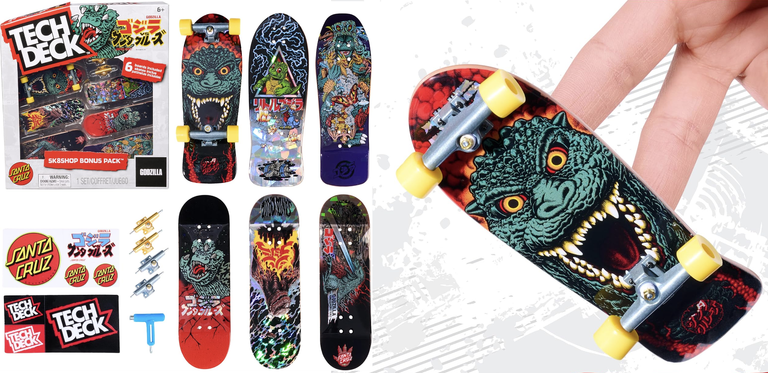 Tech Deck x Santa Cruz x Godzilla: Fingerboard with the King of the Mo