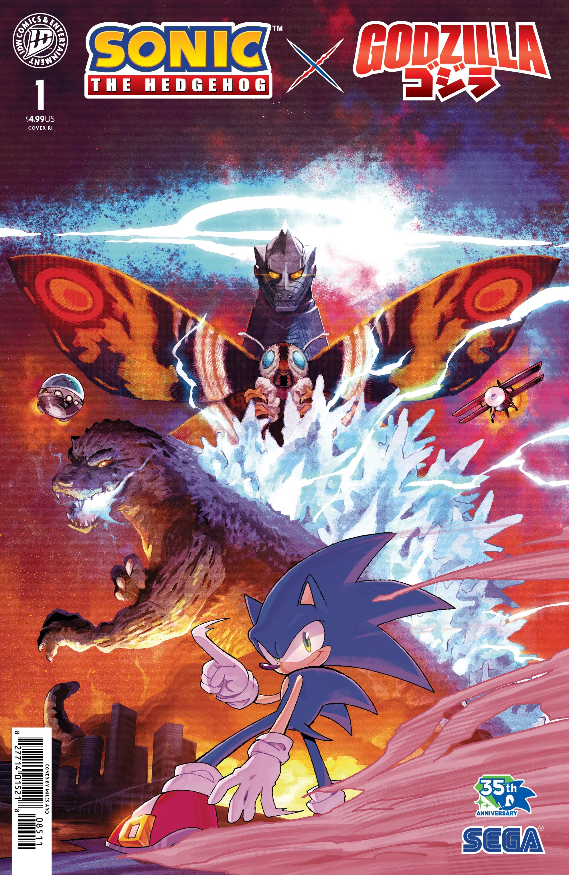 Godzilla Meets Sonic the Hedgehog in Explosive New IDW Comic Crossover